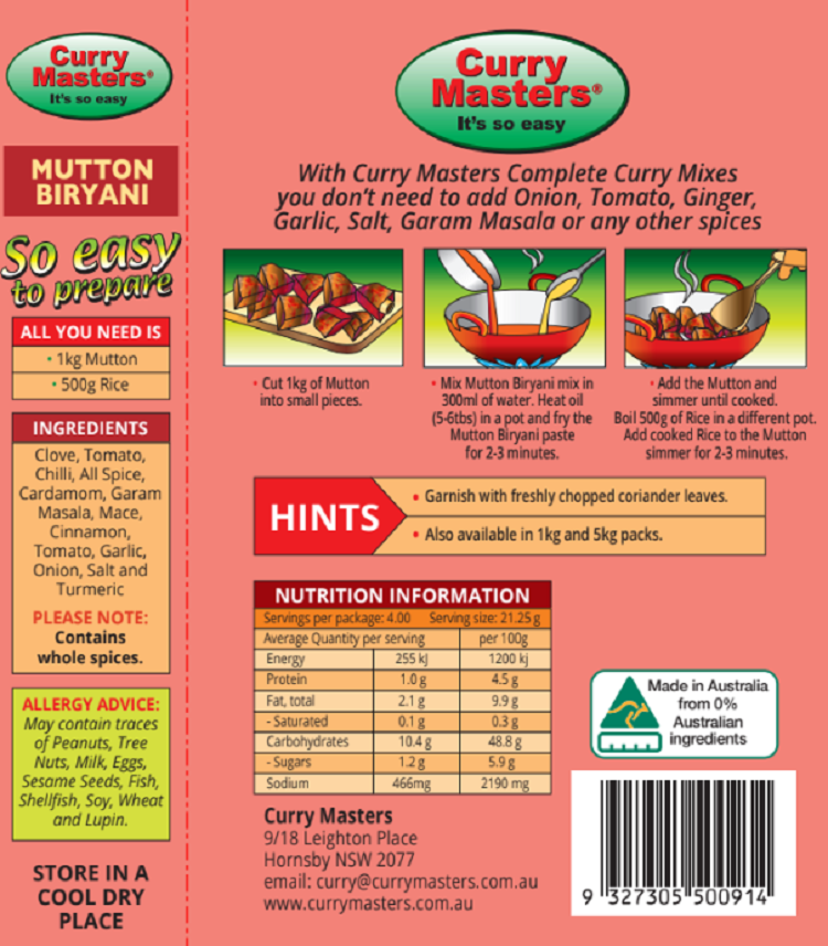 Mutton Biryani – Curry Masters